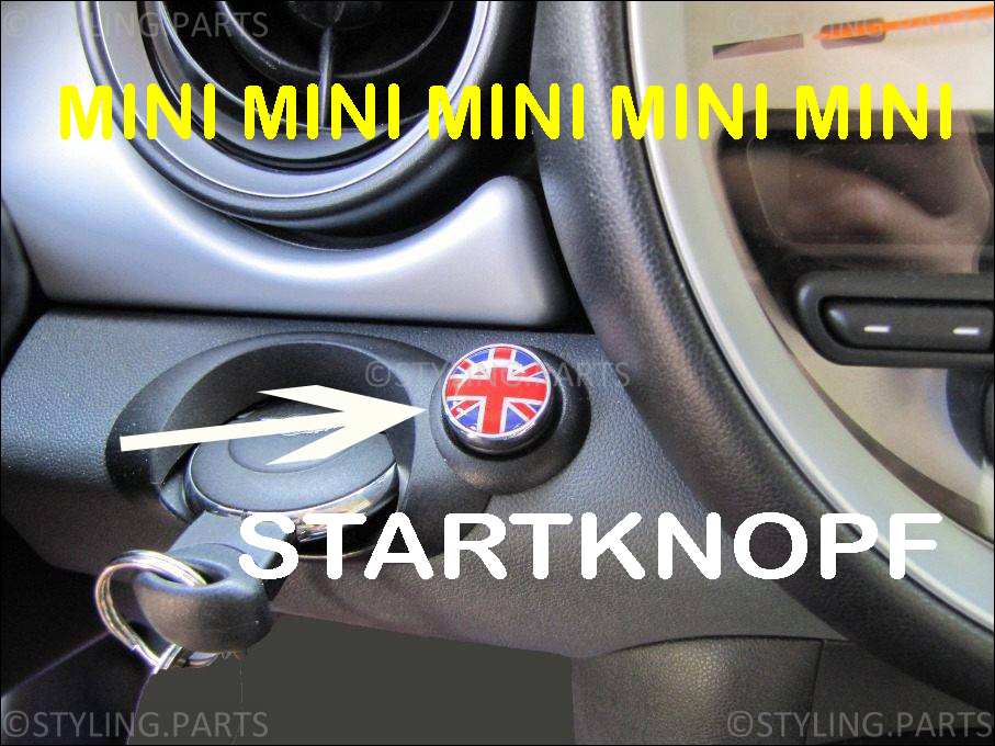 STARTKNOPF STARTBUTTON UNION JACK FARBIG FÜR MINI COOPER R55 R56 R57 ...